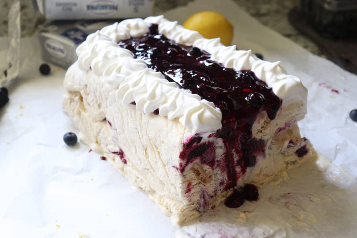 Blueberry Lemon Cheesecake Semifreddo - Faye's Food